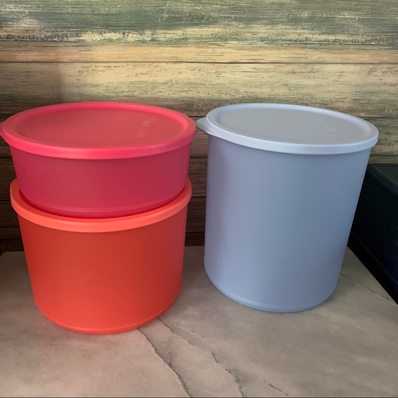 Tupperware | Kitchen | Tupperware Basic Bright Large Round Set New ...
